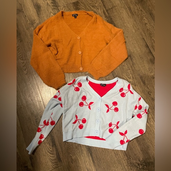art class | Shirts & Tops | Art Class Cardigan Sweater Lot Cherry Fuzzy ...